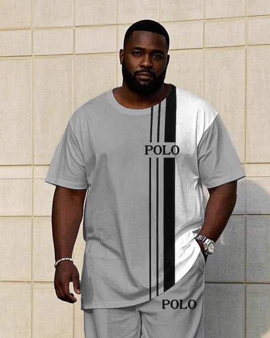 Big & Tall Men’s Gradient Coconut Tree Silhouette White & Blue Printed ...